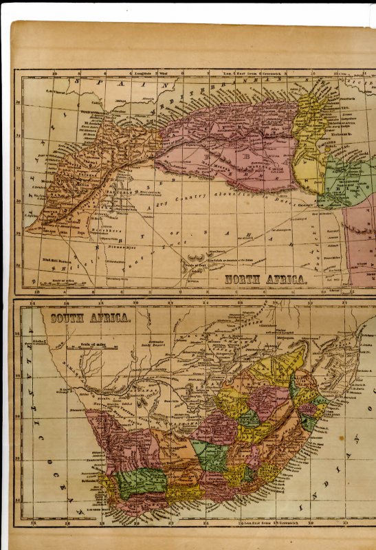 6 MAPS OF EGYPT AND AFRICA 1768- 1850 [LBC]