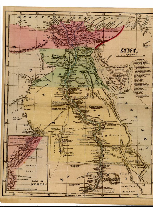 6 MAPS OF EGYPT AND AFRICA 1768- 1850 [LBC]