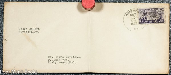 JESSE HILTON STUART SIGNED BY STUART. TLS TO JOURNALIST DEANE MORRISON