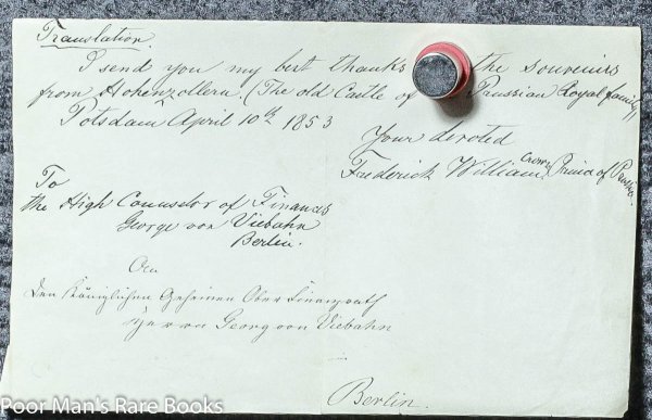 (autographs - Royalty). Manuscript Document Signed. Frederick IV Of ...