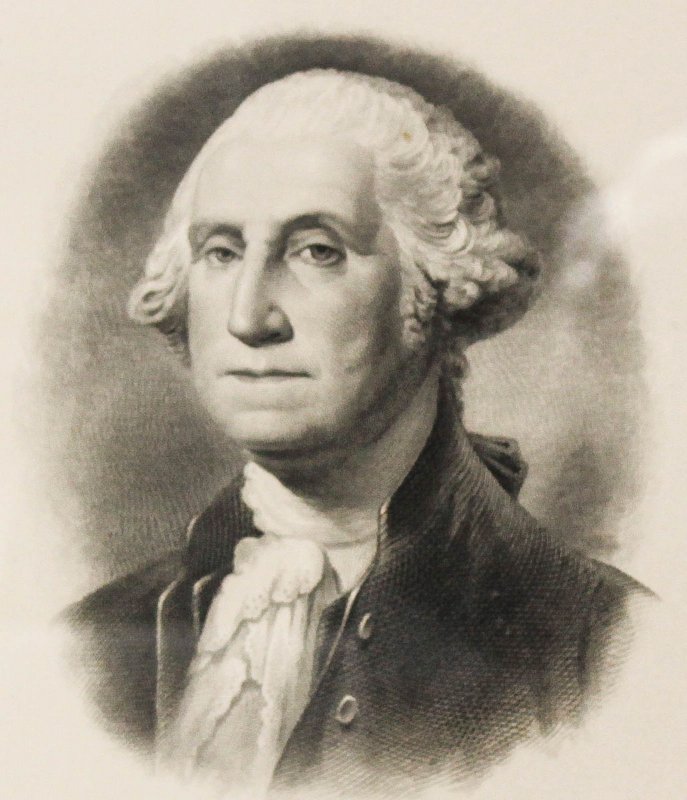Engraved Portrait Of George Washington Ca 1800