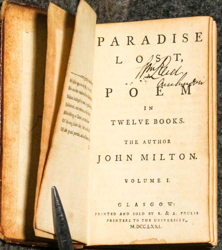 Paradise Lost, A Poem In Twelve Books. Paradise Regained- A Poem In ...