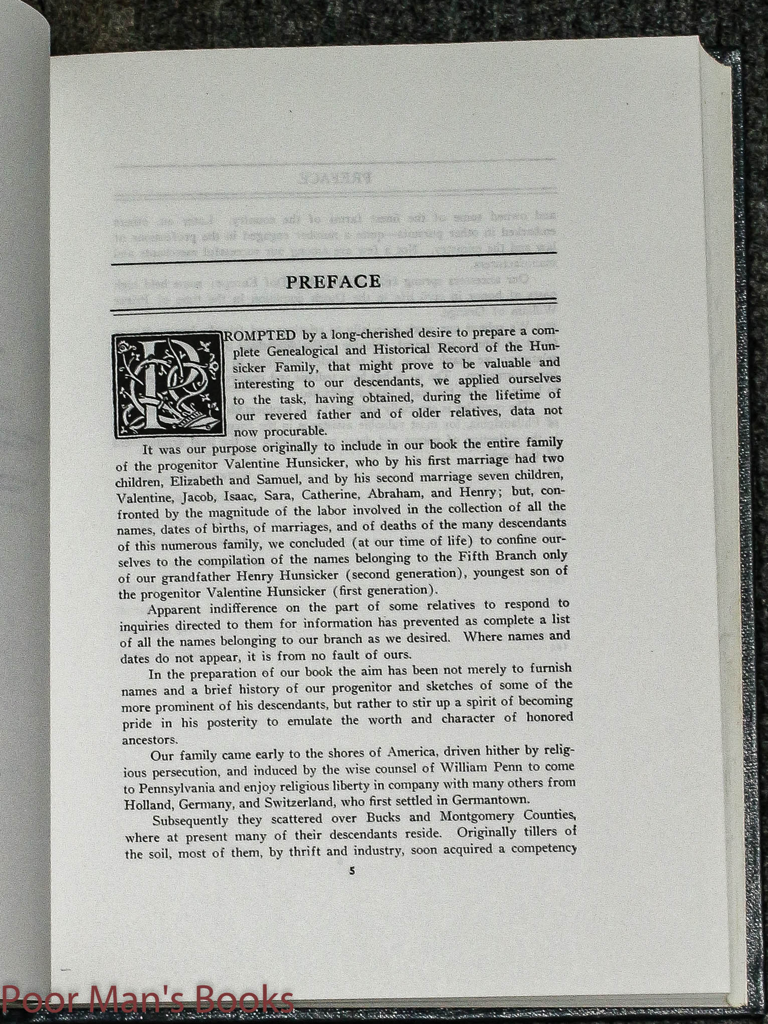 A Genaeolgical Record Of The Hunsicker Family 1911